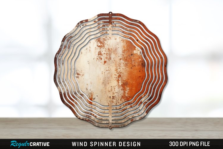 Rust Wind Spinner Sublimation PNG Design
