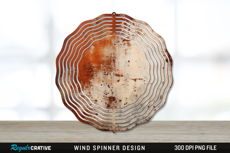 Rust Wind Spinner Sublimation PNG Design