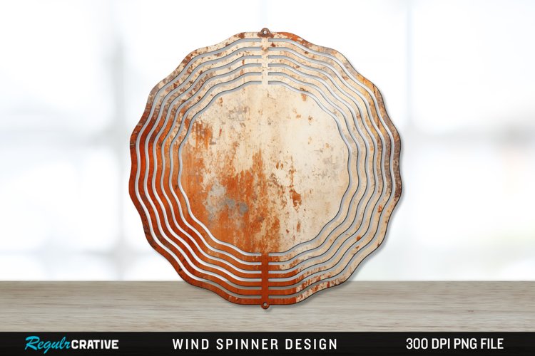 Rust Wind Spinner Sublimation PNG Design