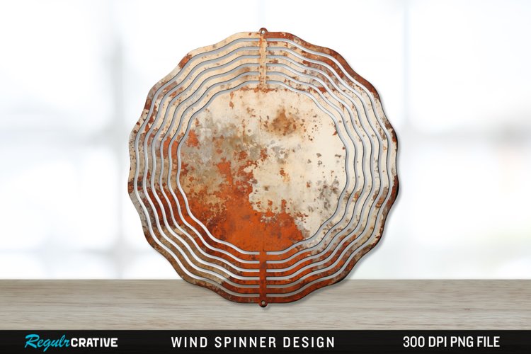 Rust Wind Spinner Sublimation PNG Design