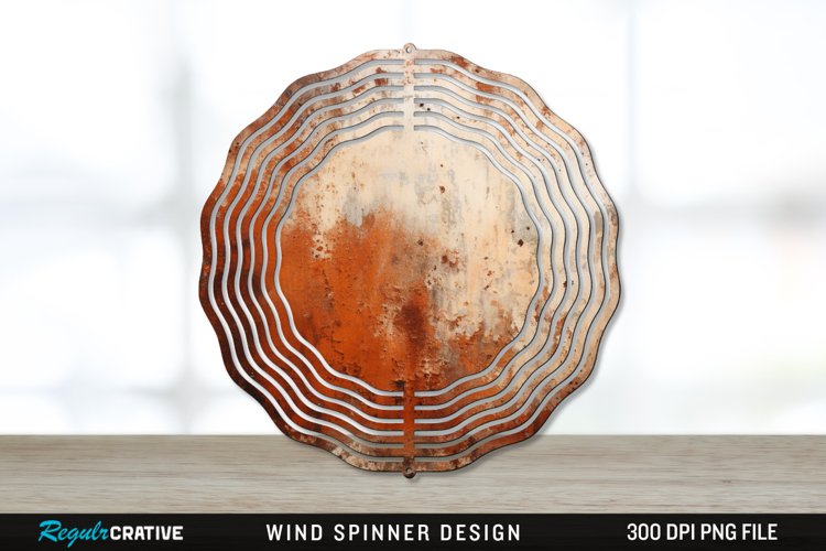 Rust Wind Spinner Sublimation PNG Design