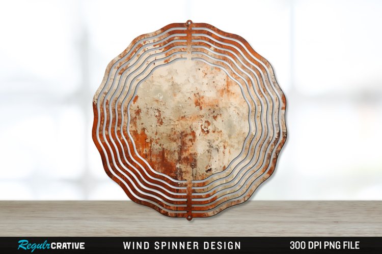 Rust Wind Spinner Sublimation PNG Design