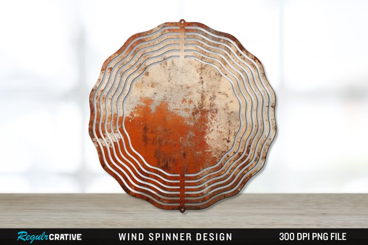 Rust Wind Spinner Sublimation PNG Design