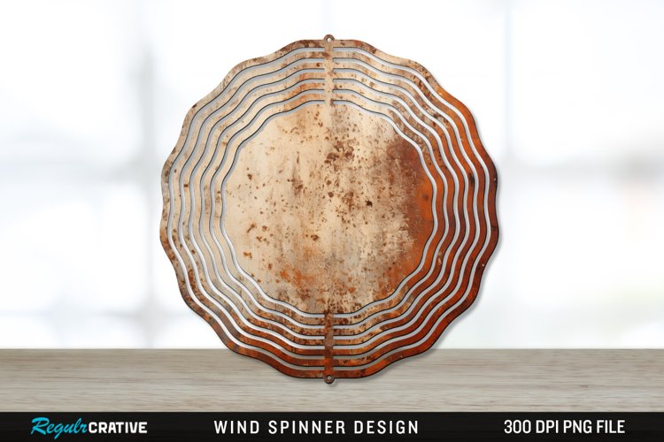 Rust Wind Spinner Sublimation PNG Design