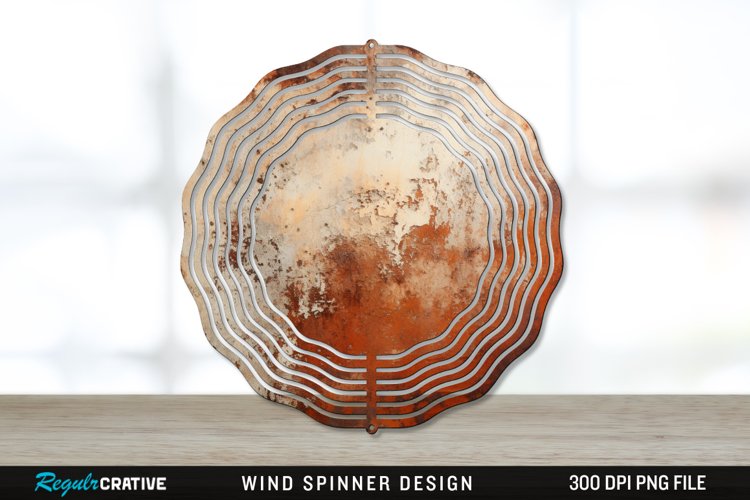 Rust Wind Spinner Sublimation PNG Design