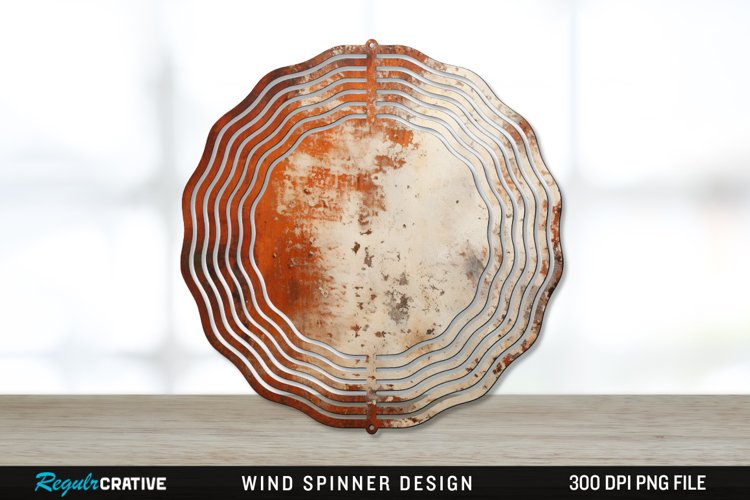 Rust Wind Spinner Sublimation PNG Design