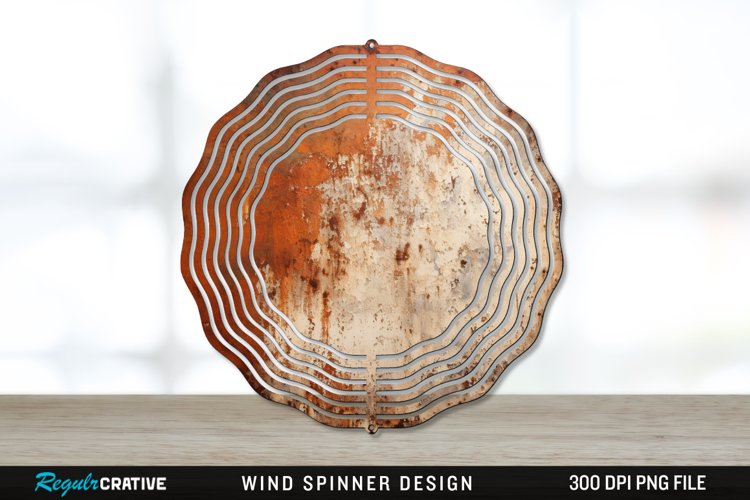Rust Wind Spinner Sublimation PNG Design