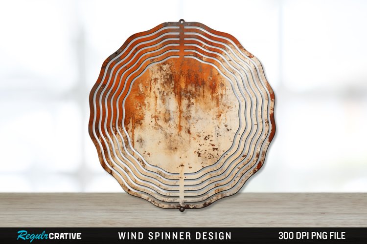 Rust Wind Spinner Sublimation PNG Design