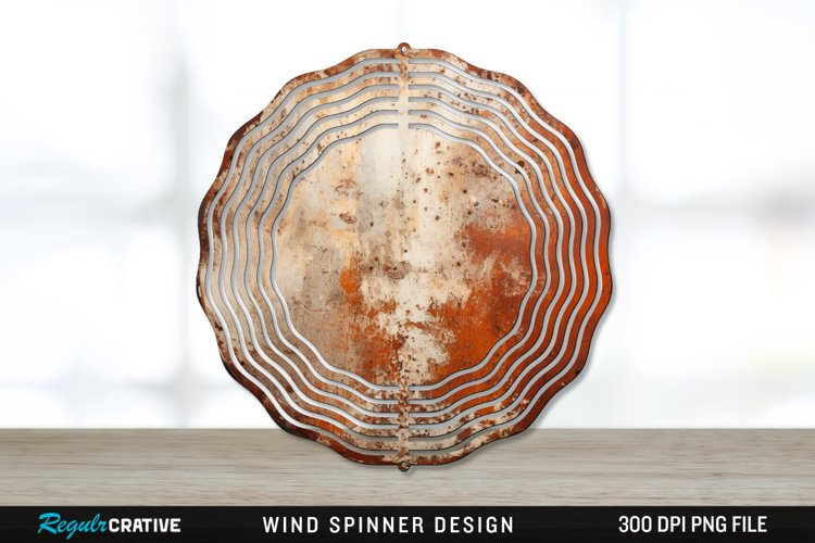 Rust Wind Spinner Sublimation PNG Design