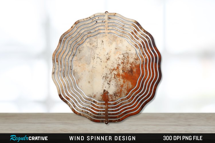Rust Wind Spinner Sublimation PNG Design