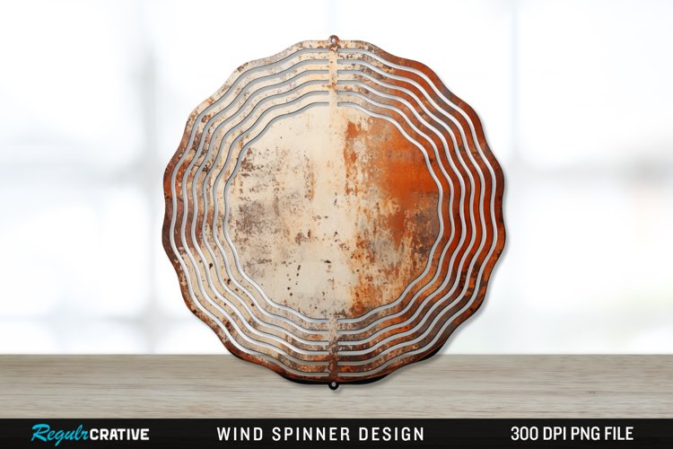 Rust Wind Spinner Sublimation PNG Design