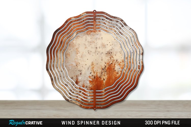 Rust Wind Spinner Sublimation PNG Design