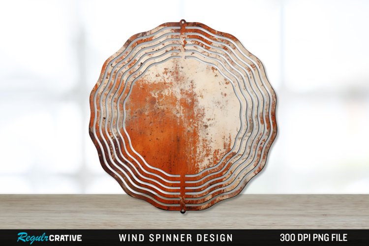 Rust Wind Spinner Sublimation PNG Design