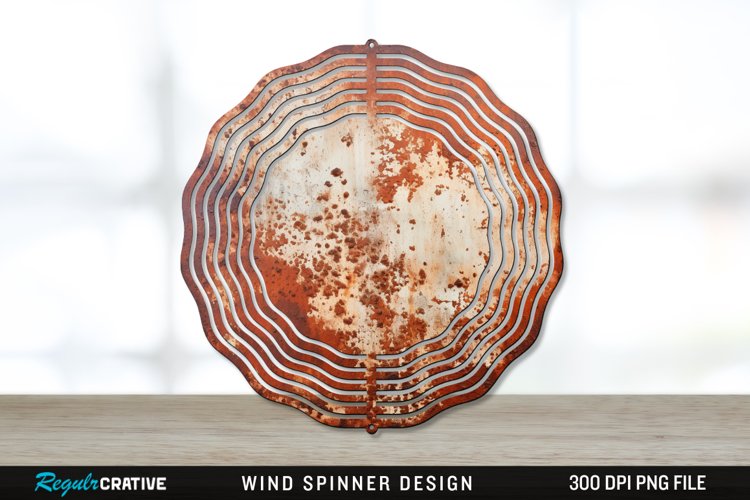 Rust Wind Spinner Sublimation PNG Design