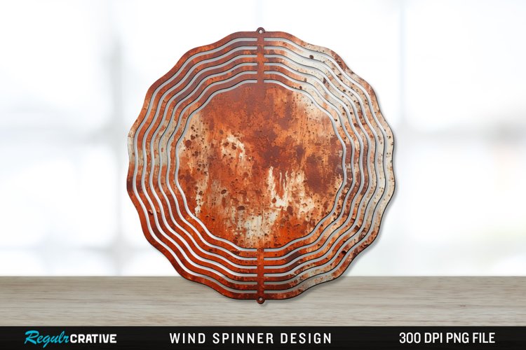 Rust Wind Spinner Sublimation PNG Design