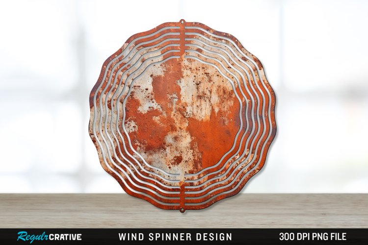 Rust Wind Spinner Sublimation PNG Design