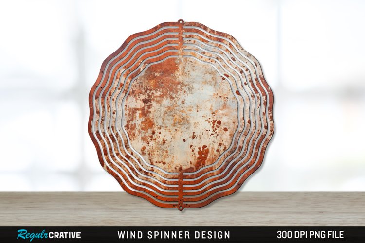 Rust Wind Spinner Sublimation PNG Design
