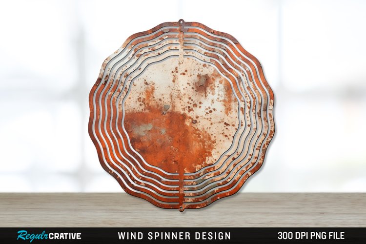 Rust Wind Spinner Sublimation PNG Design