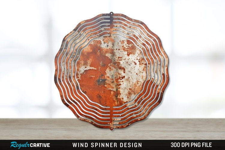 Rust Wind Spinner Sublimation PNG Design