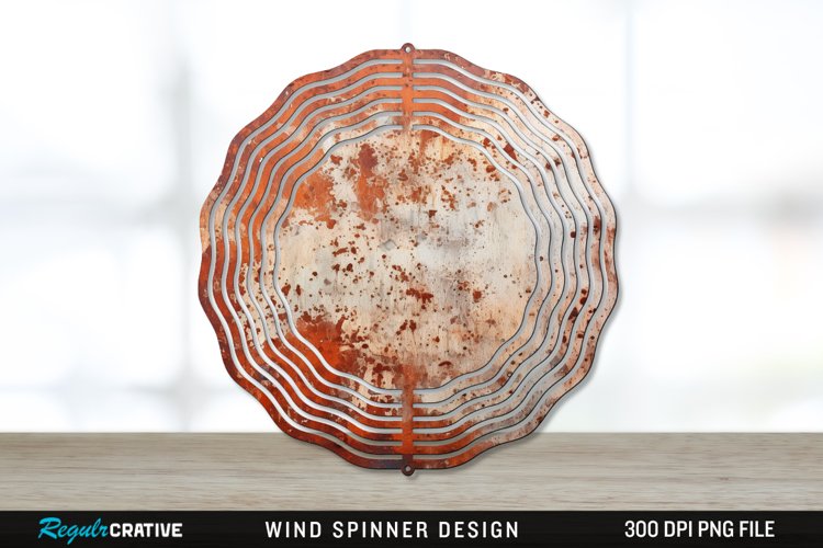 Rust Wind Spinner Sublimation PNG Design