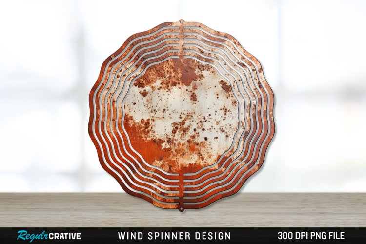 Rust Wind Spinner Sublimation PNG Design