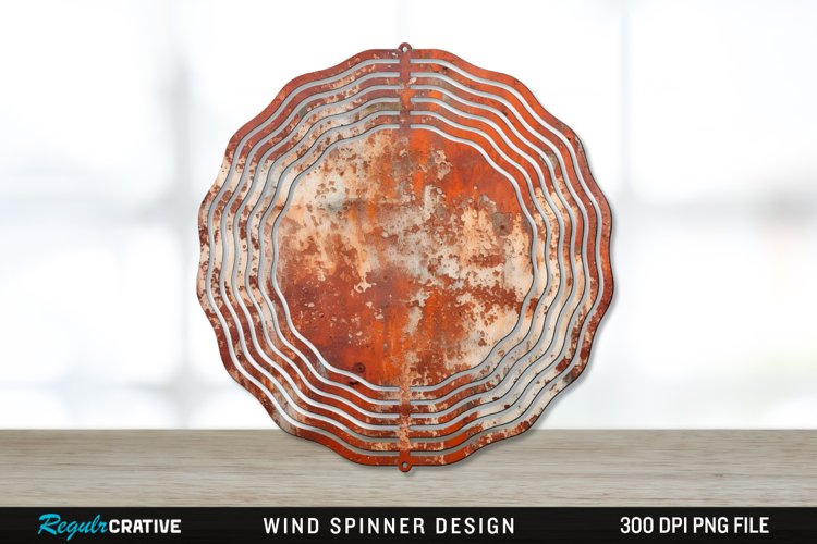 Rust Wind Spinner Sublimation PNG Design