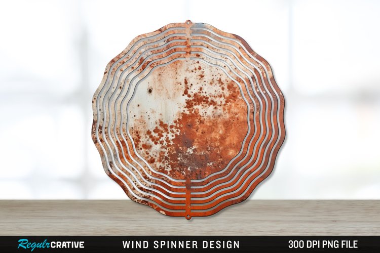 Rust Wind Spinner Sublimation PNG Design