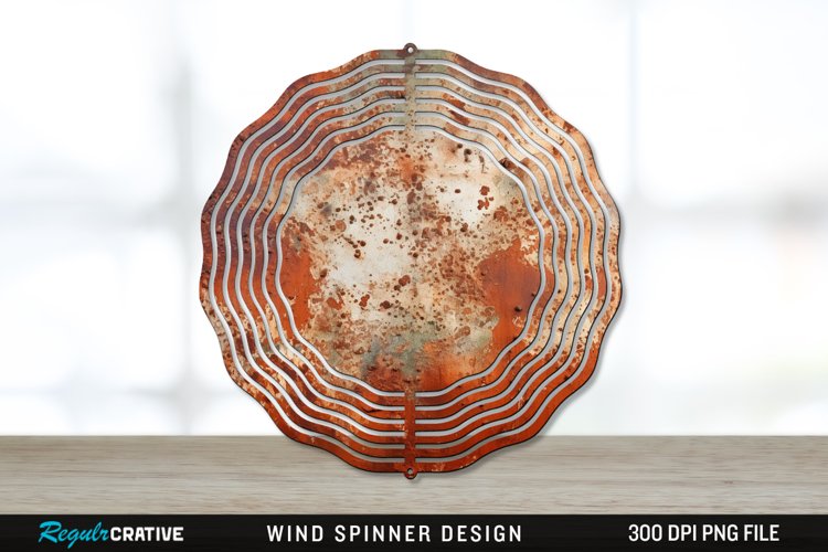 Rust Wind Spinner Sublimation PNG Design