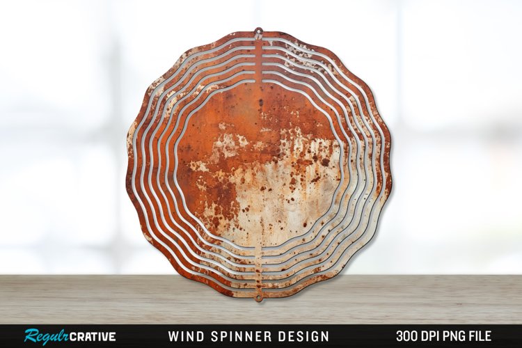 Rust Wind Spinner Sublimation PNG Design