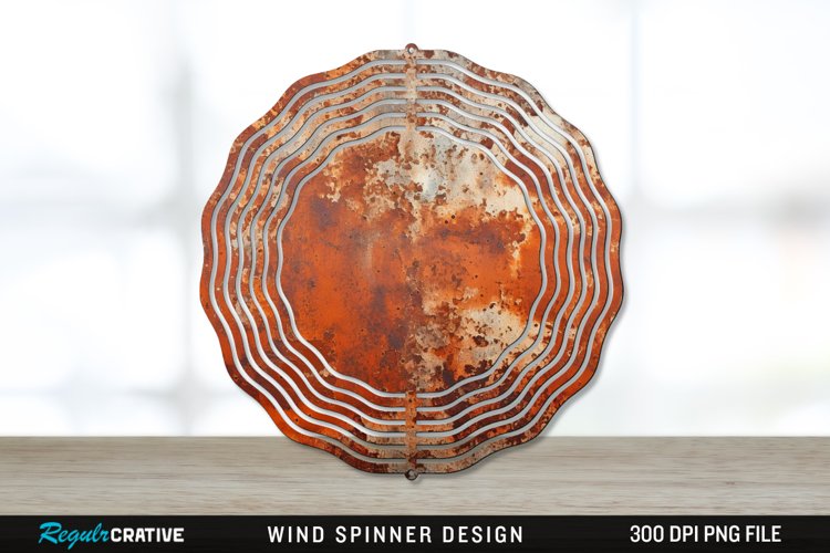 Rust Wind Spinner Sublimation PNG Design