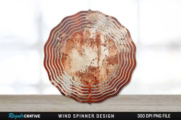 Rust Wind Spinner Sublimation PNG Design