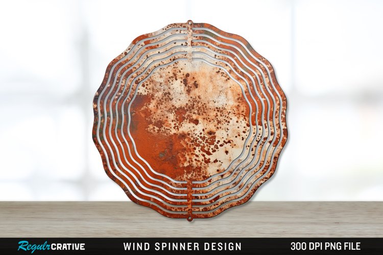 Rust Wind Spinner Sublimation PNG Design
