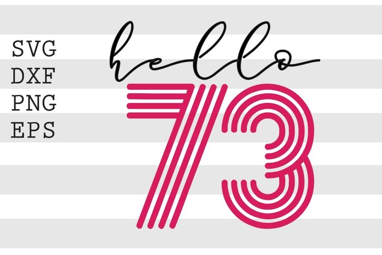 hello 73 Birthday SVG Design