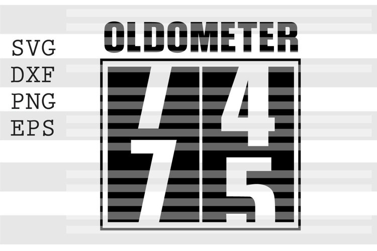 75 Birthday Oldometer SVG Design