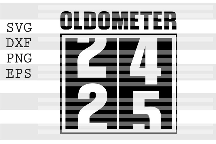 25 Birthday Oldometer SVG Design