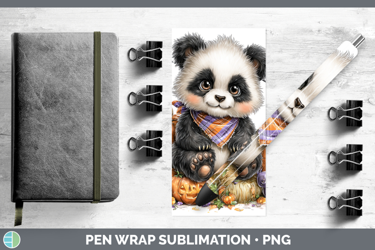 Safari Bandana Halloween Panda Bear Pen Wrap Sublimation Pen