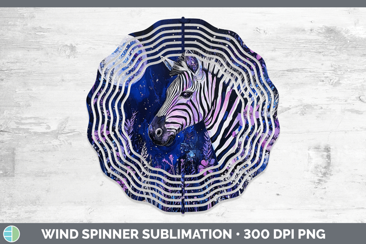 Safari Galaxy Zebra Wind Spinner Sublimation Spinner Designs