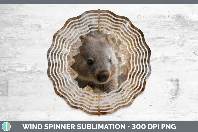 Wombat Wind Spinner Safari Geode Wall Sublimation Spinner De