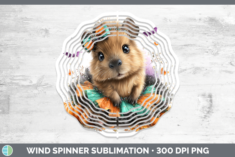 Safari Halloween Capybara Wind Spinner Sublimation Spinner D