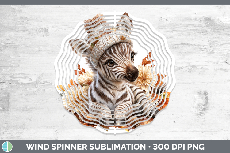 Zebra Wind Spinner Safari Knit Hat Sublimation Spinner Desig