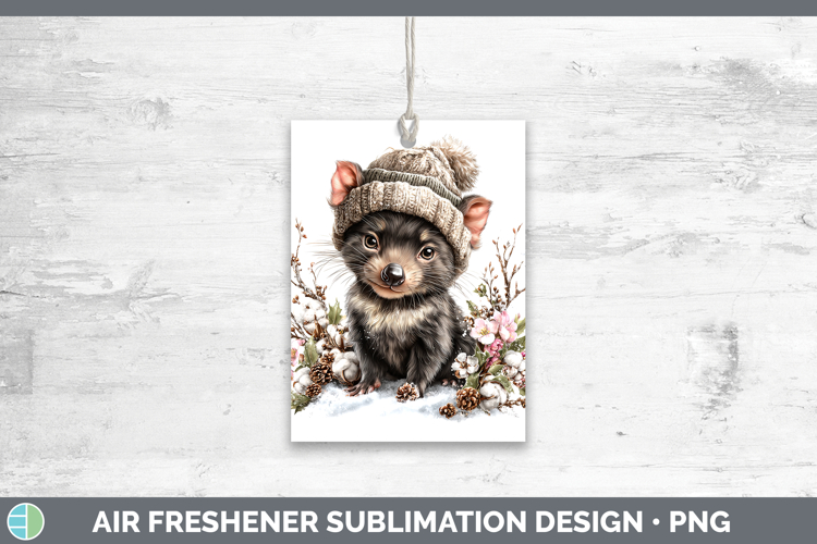 Tasmanian Devil Safari Winter Knit Hat Air Freshener Sublima