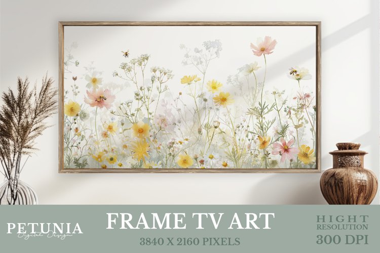 Samsung Frame TV Art | Spring Wildflowers TV Art