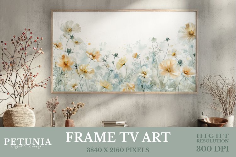 Samsung Frame TV Art | Spring Wildflowers TV Art