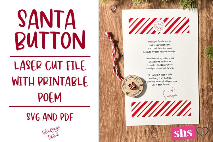 Santa Button and Poem (2291718)