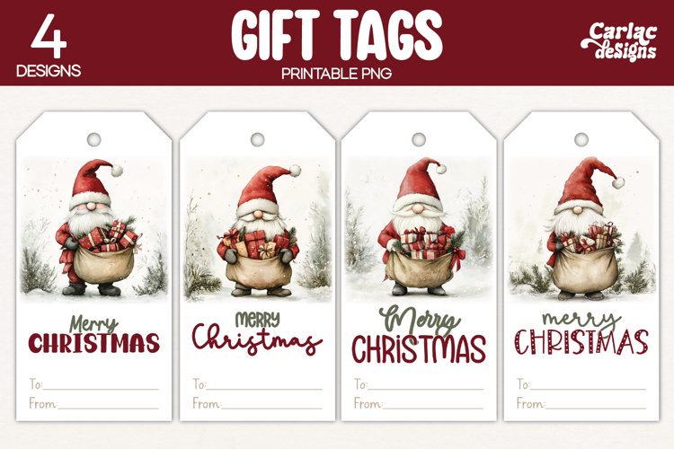 Christmas Gift Tags, Merry Christmas Printable Tags