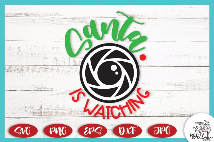Santa Is Watch Ornament SVG, Santa Cam SVG (1453054) | SVGs | Design ...