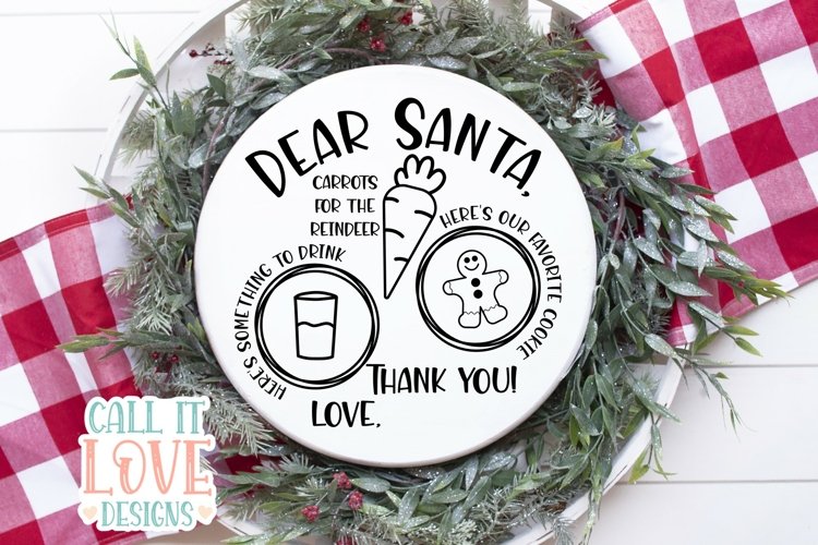 Santa Plate SVG | Design Bundles
