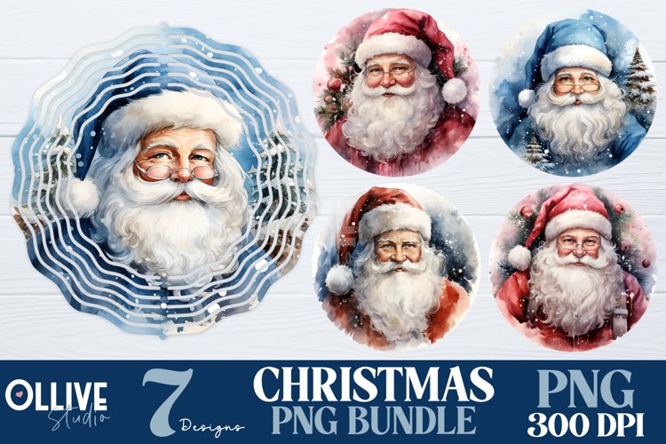 Santa Christmas Wind Spinner Sublimation Rounds (2693691)