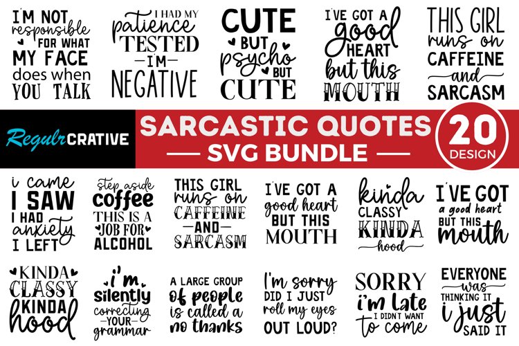 Sarcastic Quotes SVG Bundle,funny SVG