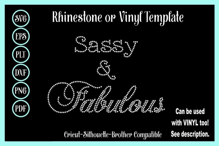 Sassy and Fabulous Rhinestone SVG Template